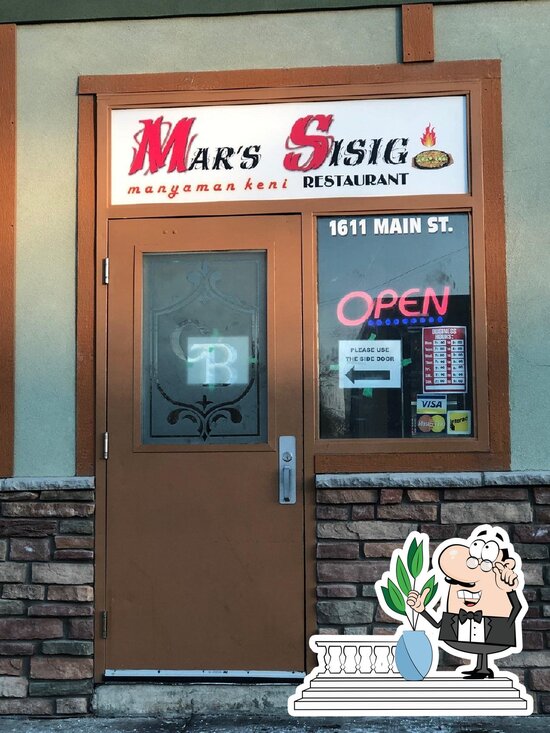 Menu at Mars Sisig restaurant, Winnipeg