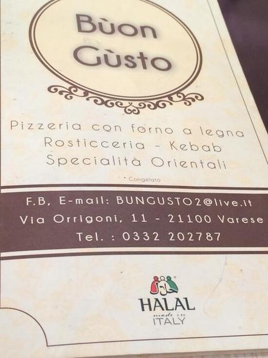 Menu da Buon Gusto ristorante, Varese