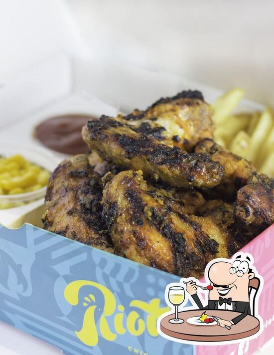 Menu at Riot Chicken fast food, London, 97 St John's Rd