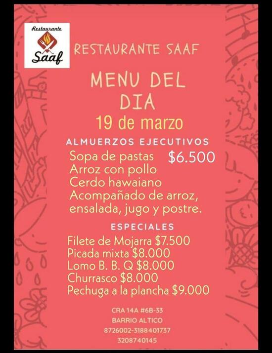 Restaurante Saaf, Neiva - Restaurant reviews