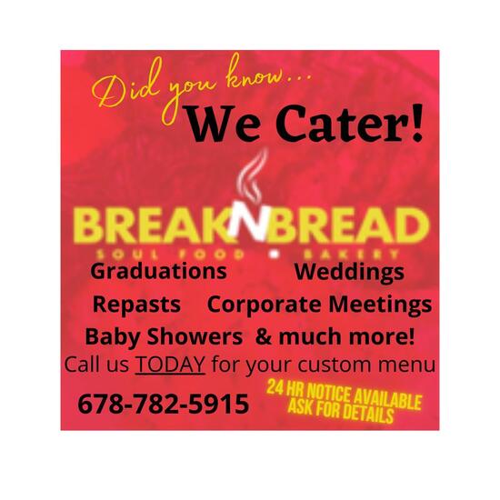 Menu at Break-N-Bread Soul Food & Bakery, McDonough