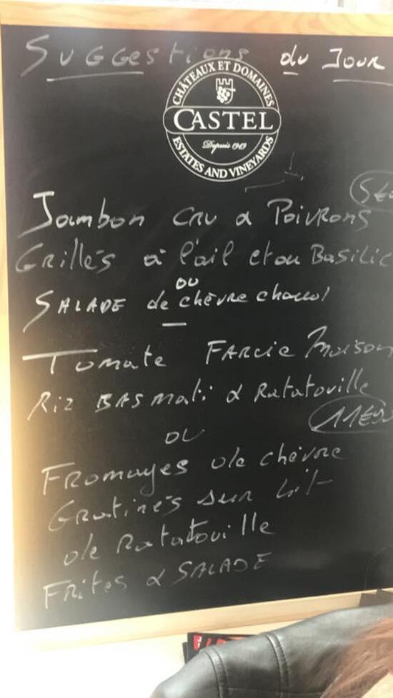Menu at La Popote restaurant, Lille