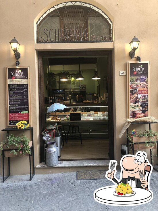 Menu at La Schiaccia dell'Opio restaurant, Montepulciano