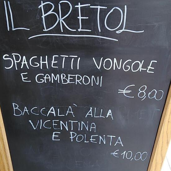 Menu da il Bretol ristorante, Tolmezzo
