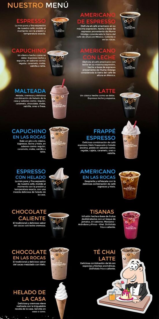 Carta del café Andatti Momento Espresso, Monterrey, Av. Eugenio Garza ...