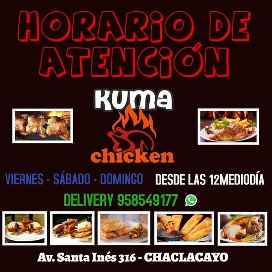 Menu at Kuma inn restaurant, Chaclacayo