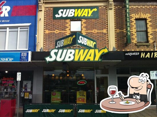 Menu at Subway fast food, Morwell, 172 Commercial Road Null