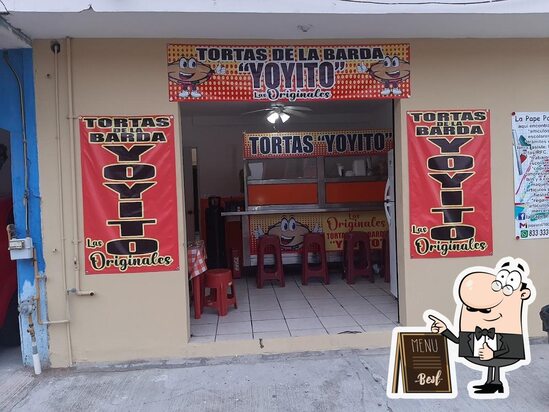 Menu at Tortas de la barda yoyito las originales, Ciudad Madero