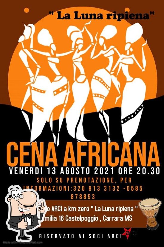 Menu at La Luna ripiena restaurant, Castelpoggio