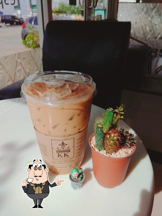 Menu at KK Coffee cafe, Bang Sao Thong