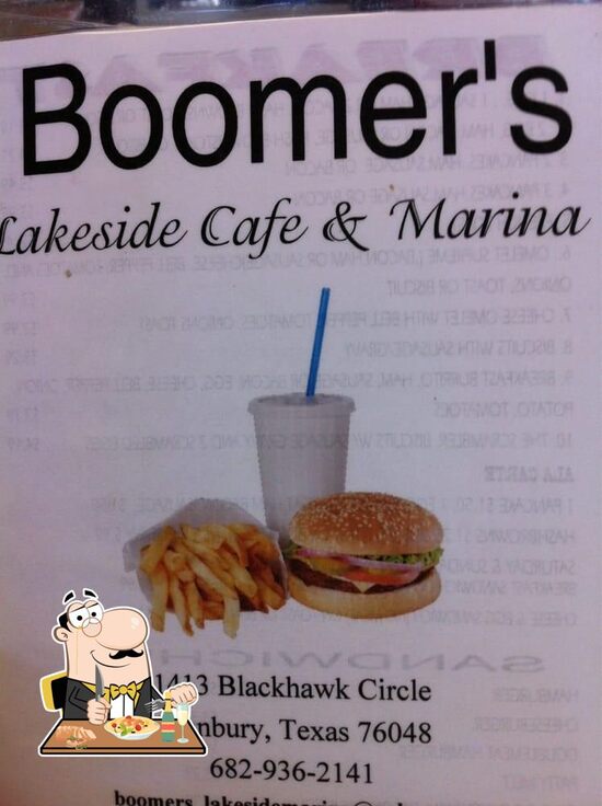 Menu at Boomer's Lakeside Cafe & Marina, Granbury