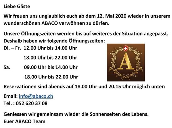 Menu da Abaco, Sciaffusa, Safrangasse 2