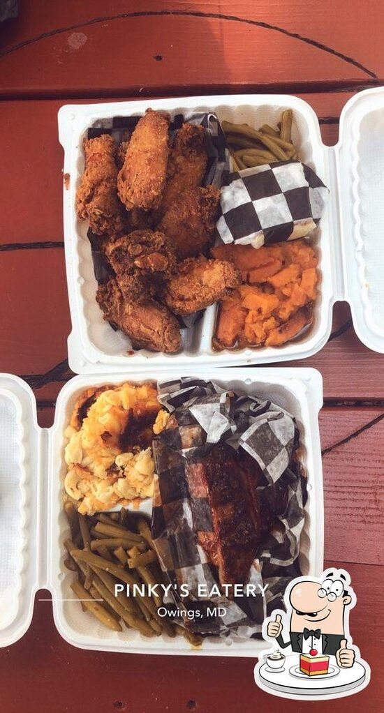 Menu at Pinky's Eatery restaurant, Owings, Solomons Island Rd