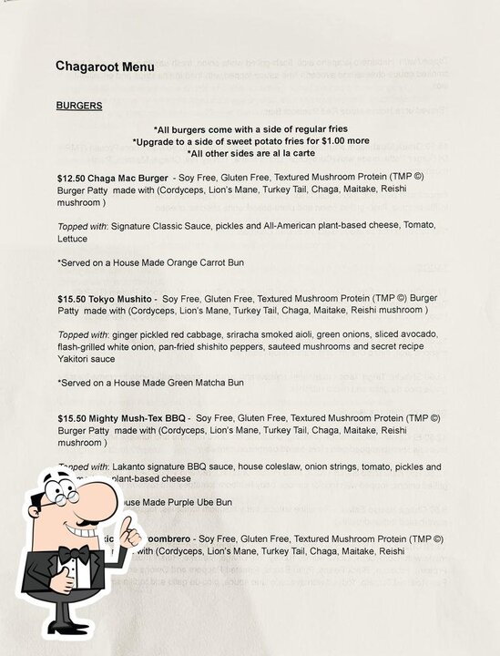 Menu at ChagaRoot pub & bar, Las Vegas