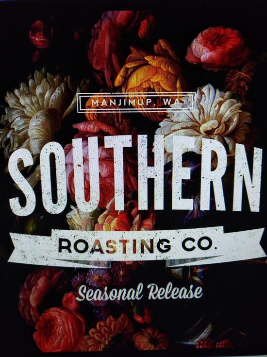 Menu at Southern Roasting Co. cafe, Manjimup