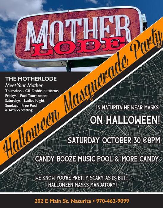 Menu at The Mother Lode pub & bar, Naturita