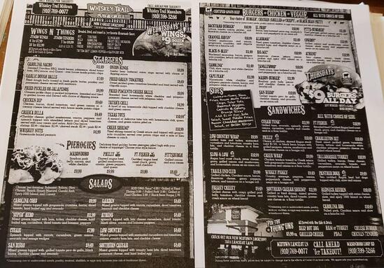 Menu at Whiskey Trail Midtown pub & bar, Wilmington