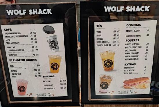 Menu at Wolf Shack Coffee & Tea - Campus Digital, Culiacán
