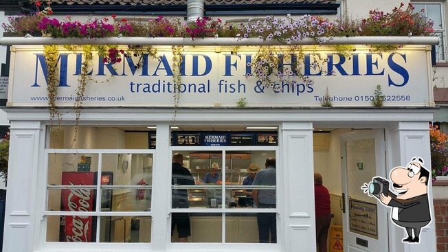 Menu at Mermaid Fisheries fast food, Horncastle