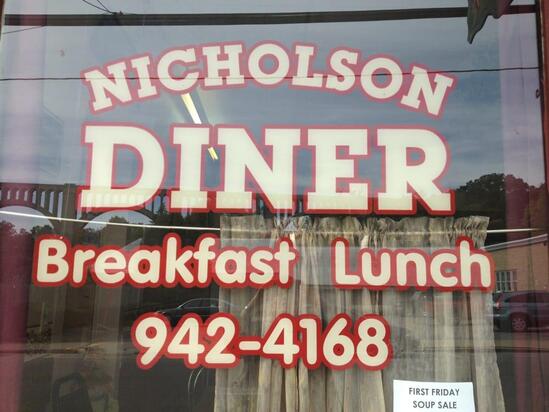 Menu at Nicholson Diner Inc, Nicholson