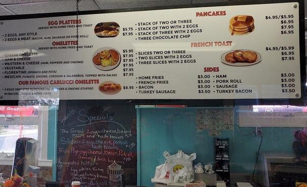 Menu at All Star Bagel by Dave, Point Pleasant