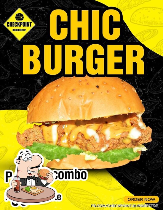 Menu at Checkpoint BurgerStop restaurant, Candelaria