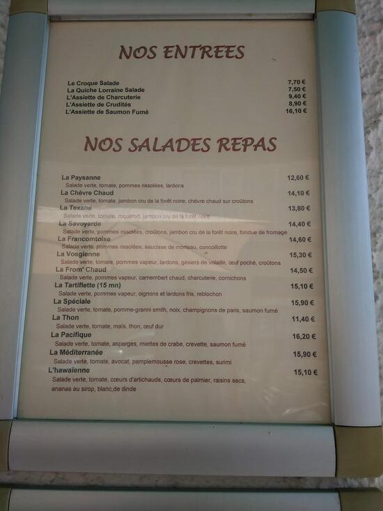 Menu au La Marmite Vitryate restaurant, Vitry-le-François