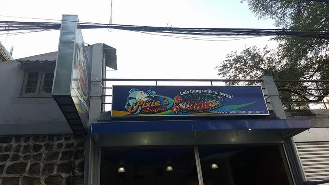 Menu at Pixie's Sinugba Batasan restaurant, Quezon City