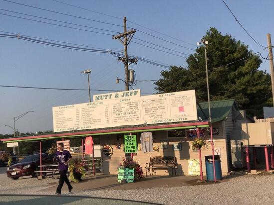 Menu at Mutt & Jeff Drive In restaurant, Falls City
