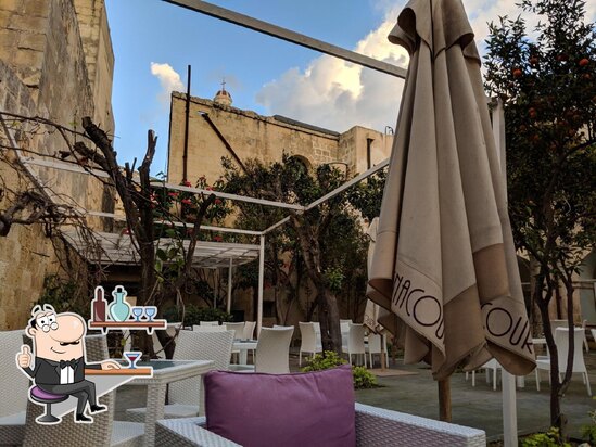 Menu at Café Wignacourt restaurant, Rabat