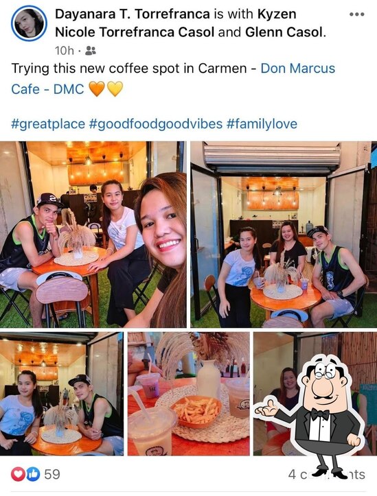 Don Marcus Cafe, Carmen - Restaurant menu