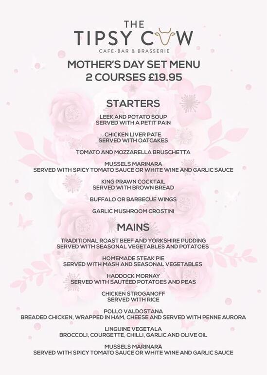 Menu at The Tipsy Cow pub & bar, Airdrie