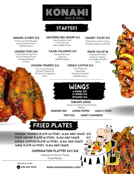Konami Bar & Grill, Houston - Restaurant menu, prices and reviews