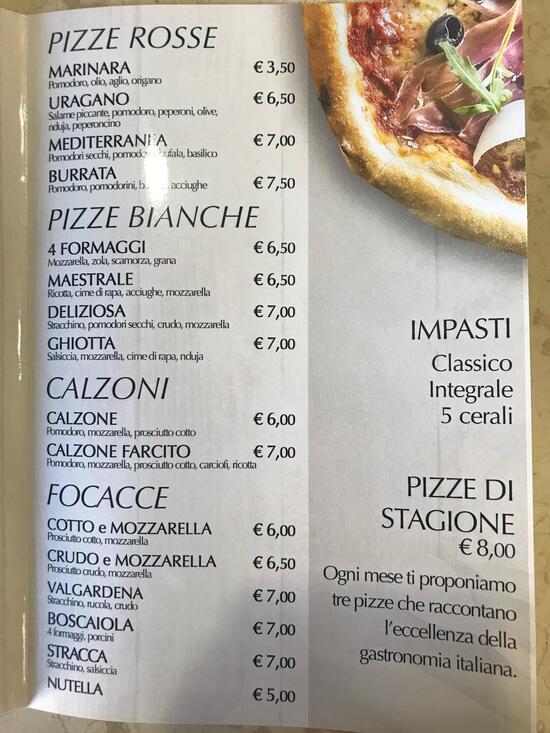 Menu da Pizzicotto Pizzeria d'asporto con posti a sedere, Nembro