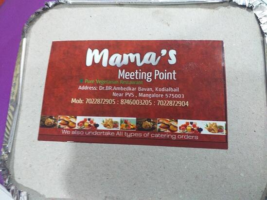 Menu at Mama's Meeting Point Hotel, Mangaluru