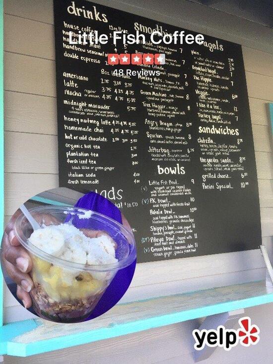 Menu at Little Fish Coffee Poipu pub & bar, Koloa