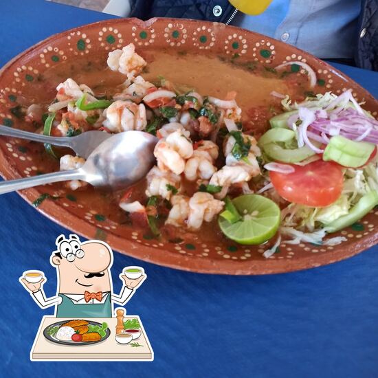 Menu at Mariscos La Bahía restaurant, La Reforma