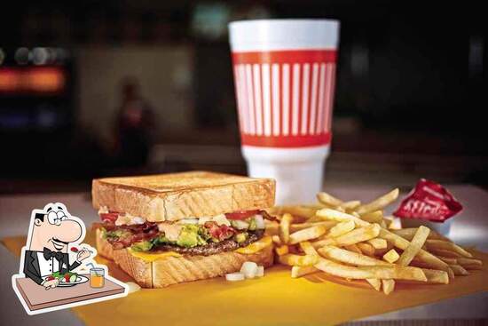 Menu at Whataburger fast food, Wichita Falls, McNiel Ave