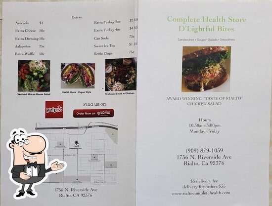 Complete Health Store, Rialto - Restaurant menu, prices and reviews