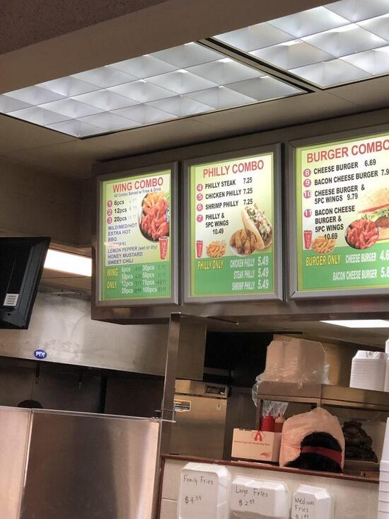 Menu at Wing Master restaurant, Birmingham