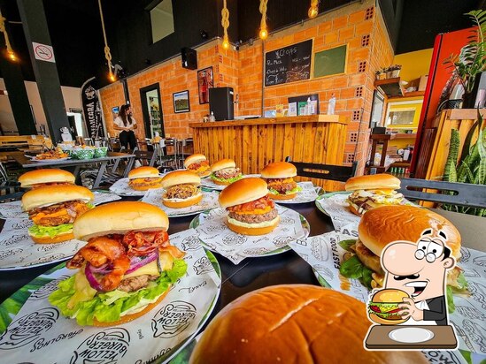 Menu at Yellow Burgers restaurant, Curitiba