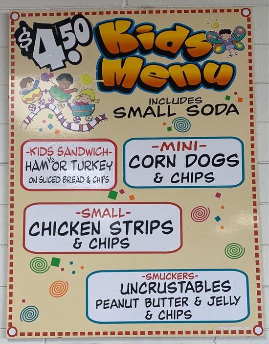 Menu at The Sandwich Shop restaurant, Modesto