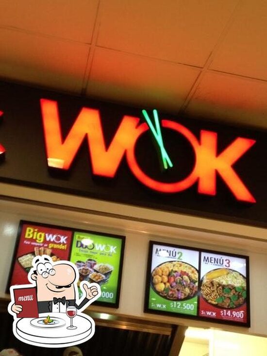 Menu at Sr. WOK restaurant, Bogotá, Éxito