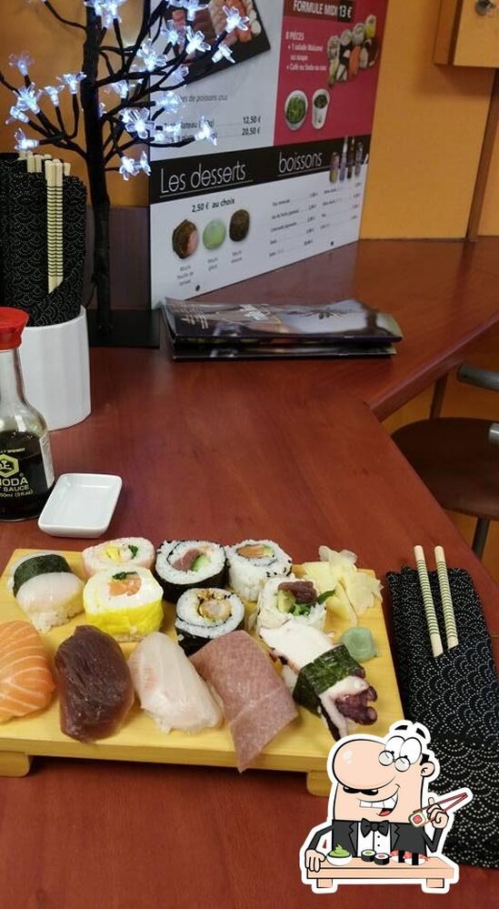 Menu au ABALONE Sushi fast food, Quimper, halles saint François
