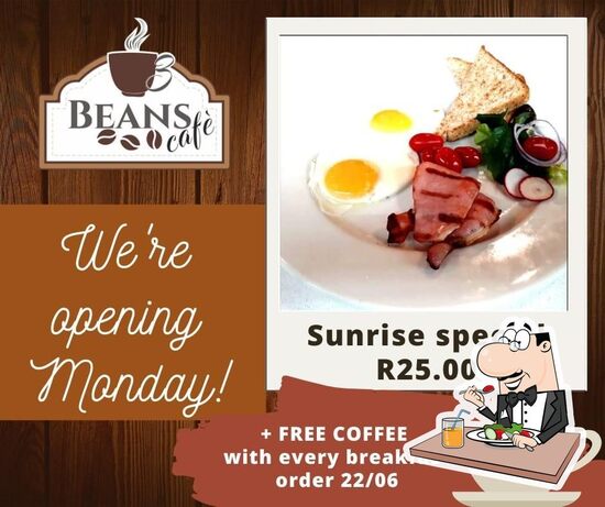 Menu at Three Beans Cafe, Bela-Bela