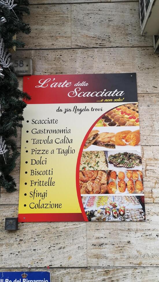 Menu at L'arte della Scacciata, Scordia