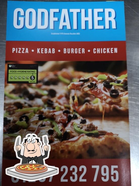 Menu at Godfather fast food, Stanley