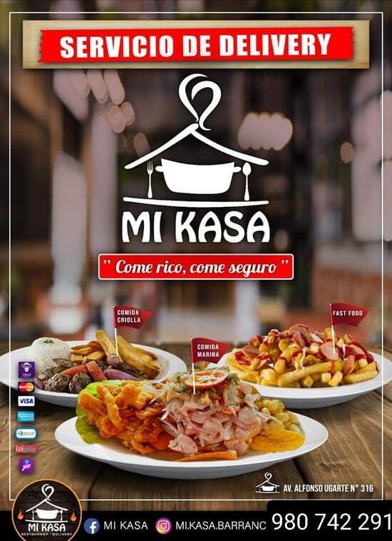 Menu at MI KASA restaurant, Barranco District