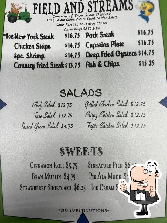 Menu at Our Diner cafe, Bellingham