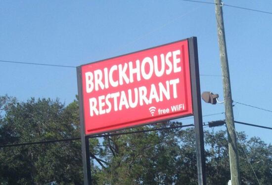 Menu at Brickhouse Restaurant, Folkston